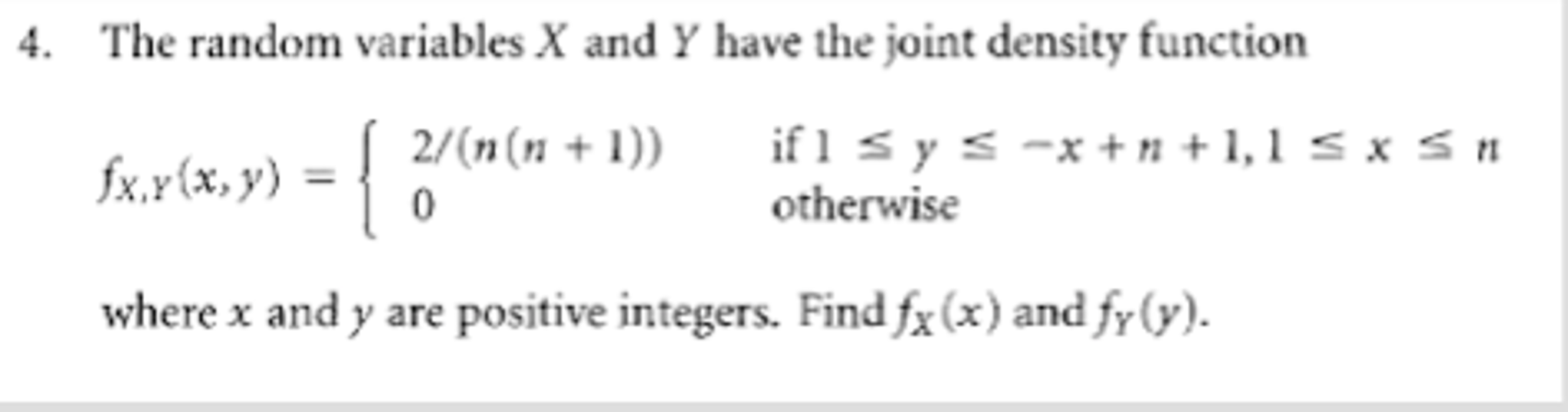 Solved The random variables X and Y have the joint density | Chegg.com