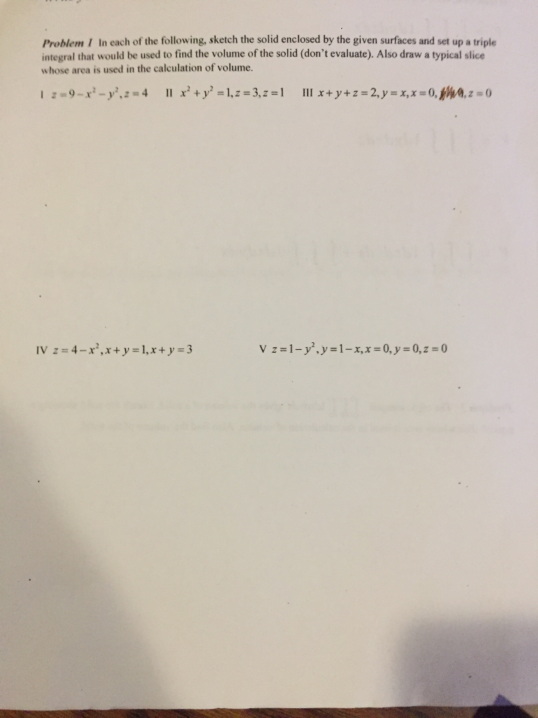Solved In each of the following, sketch the solid enclosed | Chegg.com