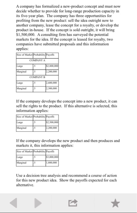 Solved A company has formalized a new -product concept and | Chegg.com