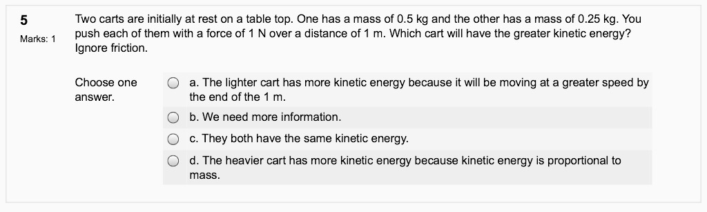 Solved Two carts are initially at rest on a table top. One | Chegg.com