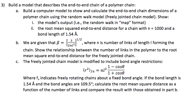 Solved 3) Build a model that describes the end-to-end chain | Chegg.com