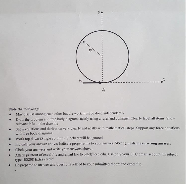 Solved A particle moves on the inside of a fixed, smooth | Chegg.com