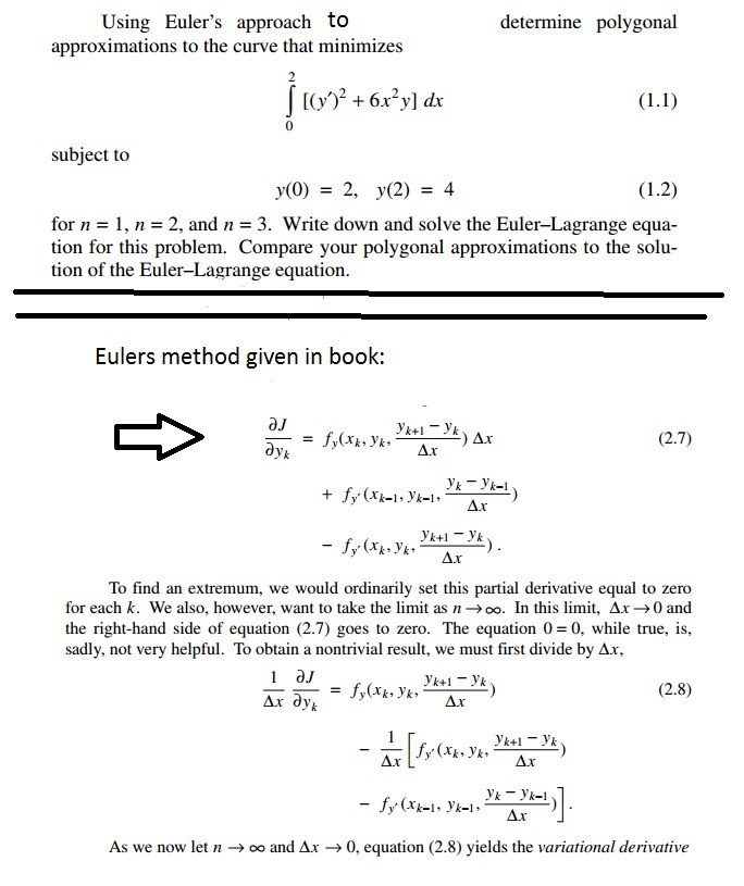 Asking for Eulers method of finite differences for | Chegg.com