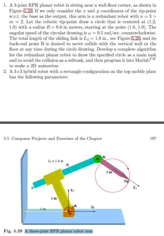 Solved A 3-joint RPR planar robot is sitting near a | Chegg.com