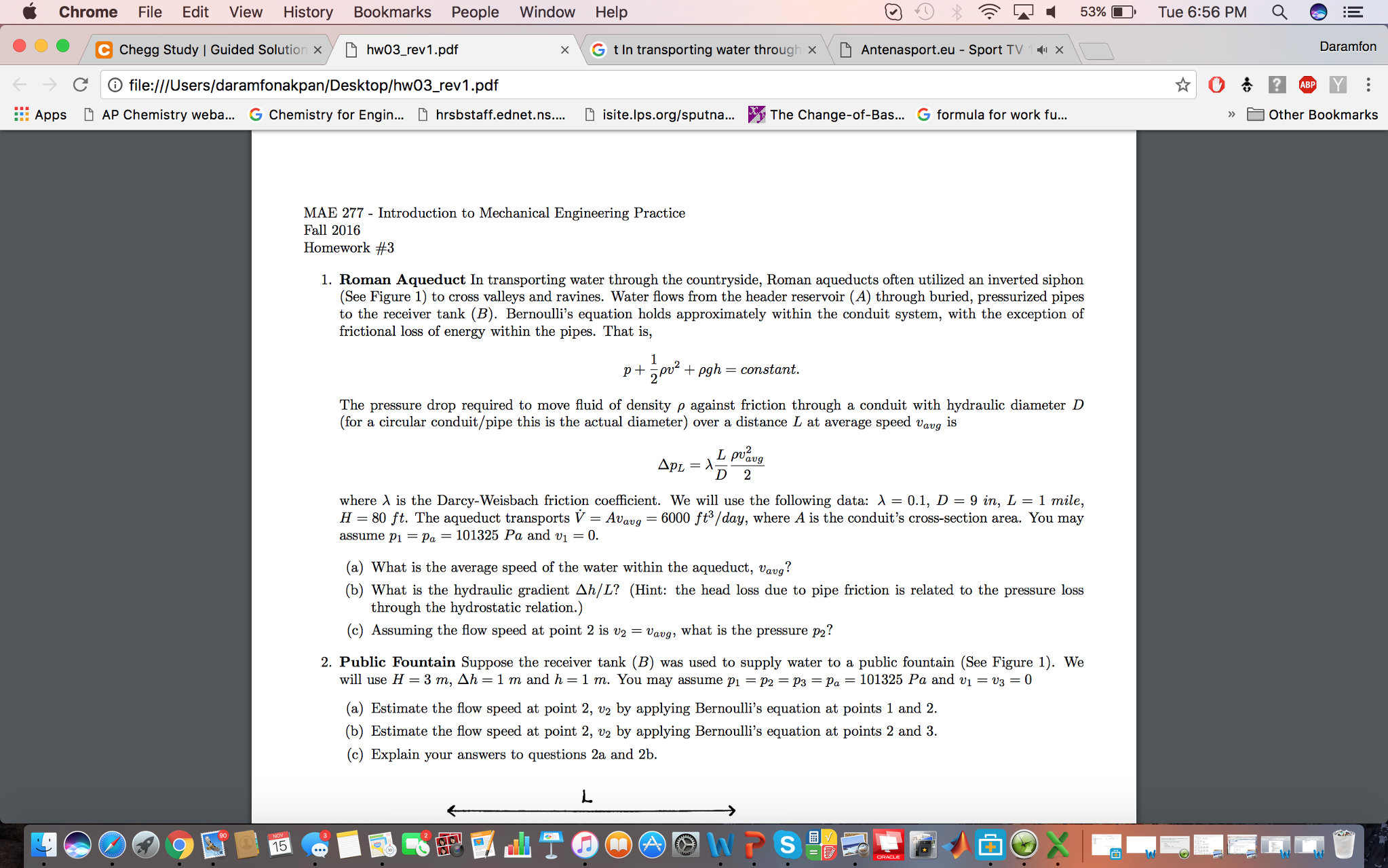 Roman Aqueduct In transporting water through the | Chegg.com