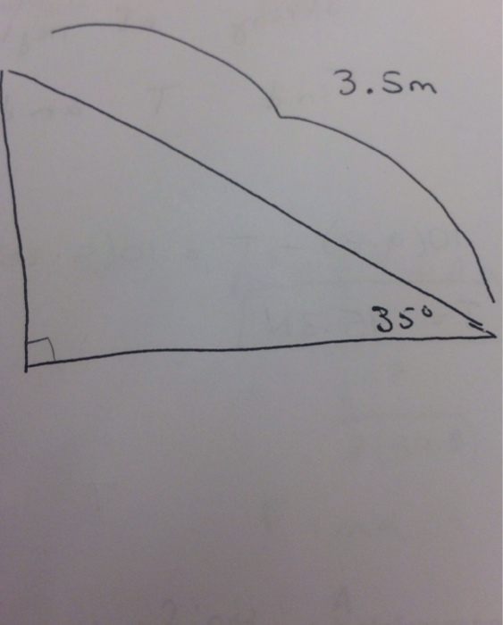 A slanted roof rises at 35degrees above the | Chegg.com