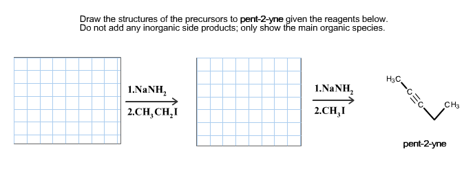 Solved Draw the structures of the precursors to pent-2-yne | Chegg.com