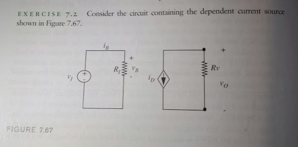 Solved EXERCISE 7.2 Consider the circuit containing the | Chegg.com