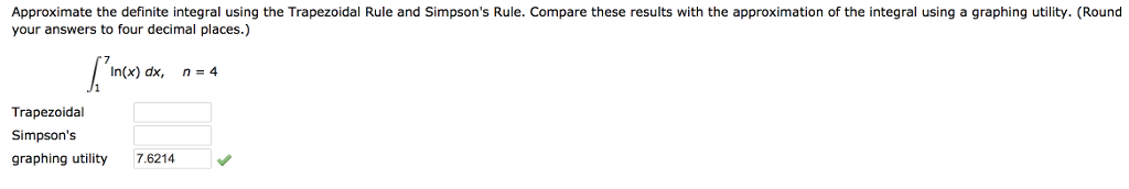 Solved Approximate the definite integral using the | Chegg.com