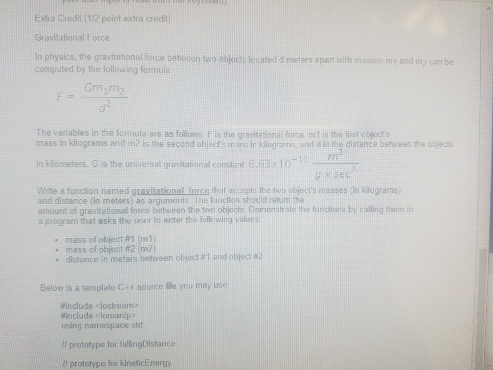 Solved Physics Functions Falling Distance When an object is | Chegg.com