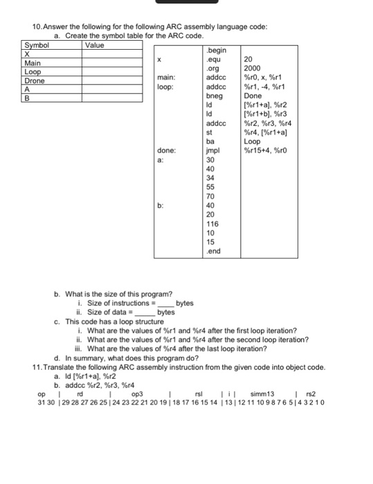 Solved Answer The Following For The Following Arc Assembly 