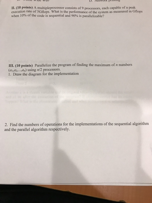 Solved a multiple processor consist of 9 processors, each | Chegg.com