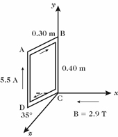 Solved A rigid rectangular loop, which measures 0.30 m by | Chegg.com
