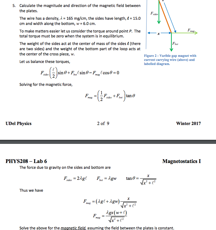 Calculate the magnitude and direction of the magnetic | Chegg.com