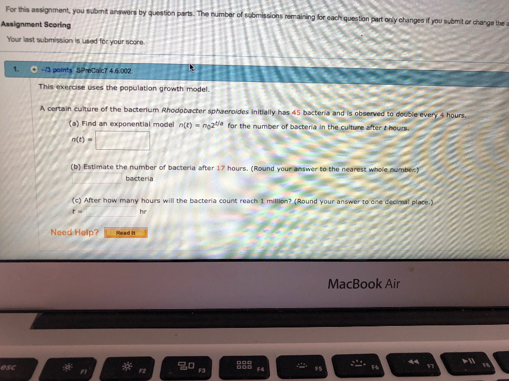 Solved question parts. The number of submissions remaining | Chegg.com