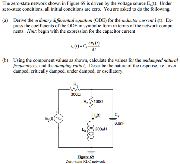Solved The zero-state network shown in Figure 69 is driven | Chegg.com