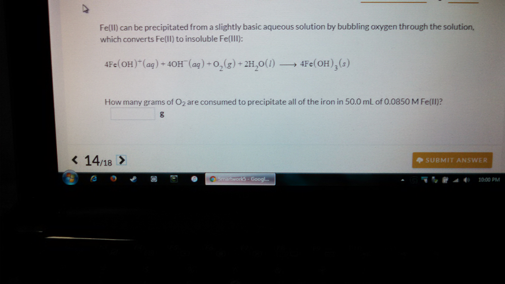 Solved Fe(II) can be precipitated from a slightly basic | Chegg.com