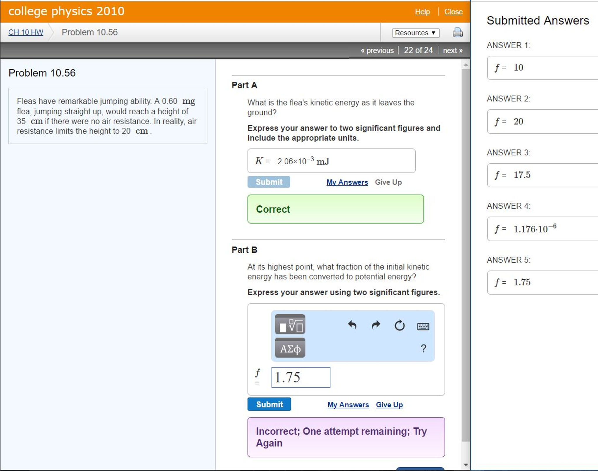 Solved Fleas have remarkable jumping ability. A 0.60 mg | Chegg.com