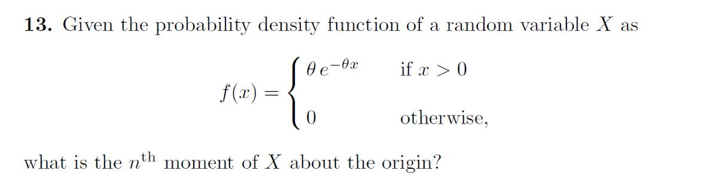 Solved Given the probability density function of a random | Chegg.com