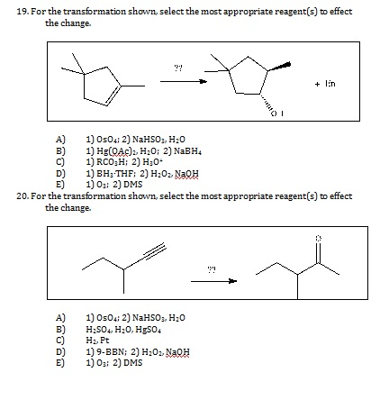Solved 19. For the transformation shown, select the most | Chegg.com