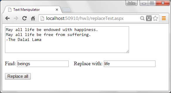 Solved Create an ASP.NET web page that displays a multi-line | Chegg.com