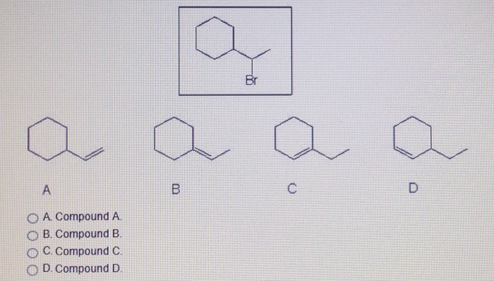 Solved When The Compound Shown Below Undergoes E1 