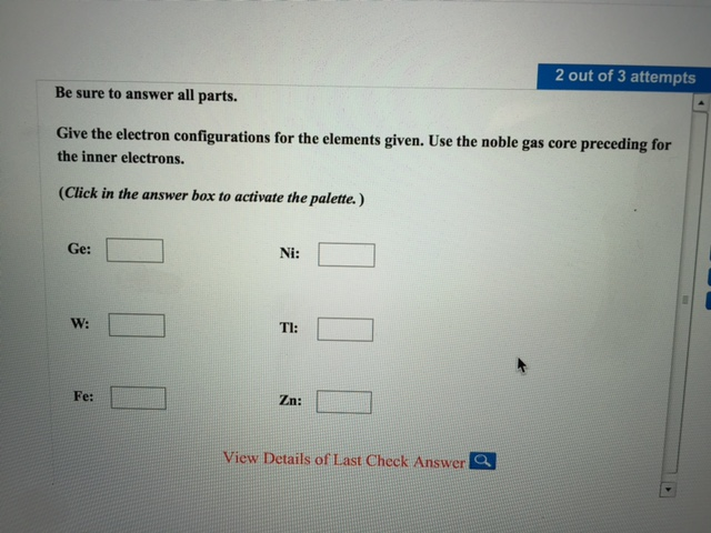 Solved Give the electron configurations for the elements | Chegg.com