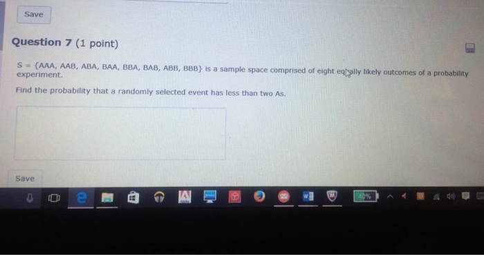 Solved S {aaa Aab Aba Baa Bba Bab Abb Abb} Is A