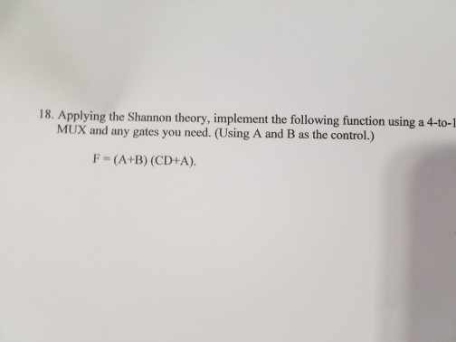 Solved Applying the Shannon theory, implement the following | Chegg.com
