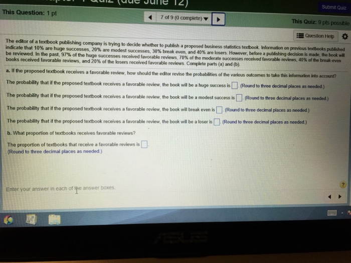 Solved The editor of a textbook publishing company is trying | Chegg.com