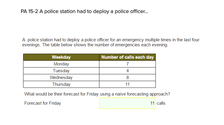 Solved Forecasting Problems. Error = Actual - Forecast MSE | Chegg.com