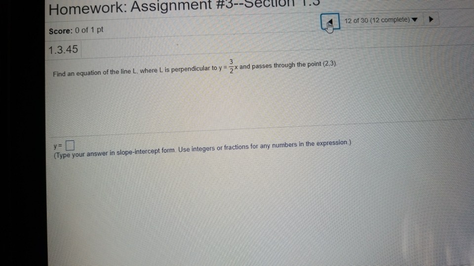 Solved Homework: Assignment #3-section 1.3 Score: 0 of 1 pt | Chegg.com Solved Homework: Assignment #3-section 1.3 Score: 0 of 1 pt | Chegg.com