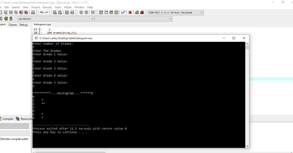 Answered! Write a program that outputs a histogram of student grades ...