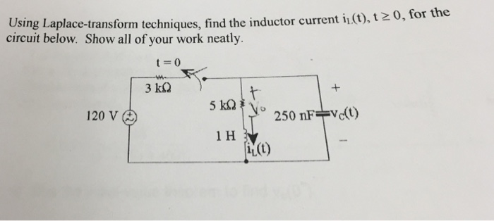 Solved Using Laplace-transform techniques, find the inductor | Chegg.com