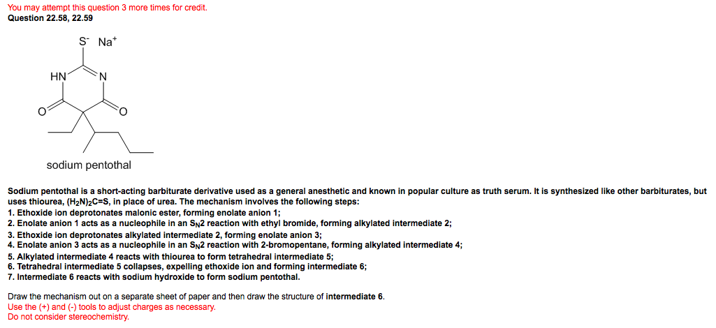 Solved Sodium pentothal is a short-acting barbiturate | Chegg.com
