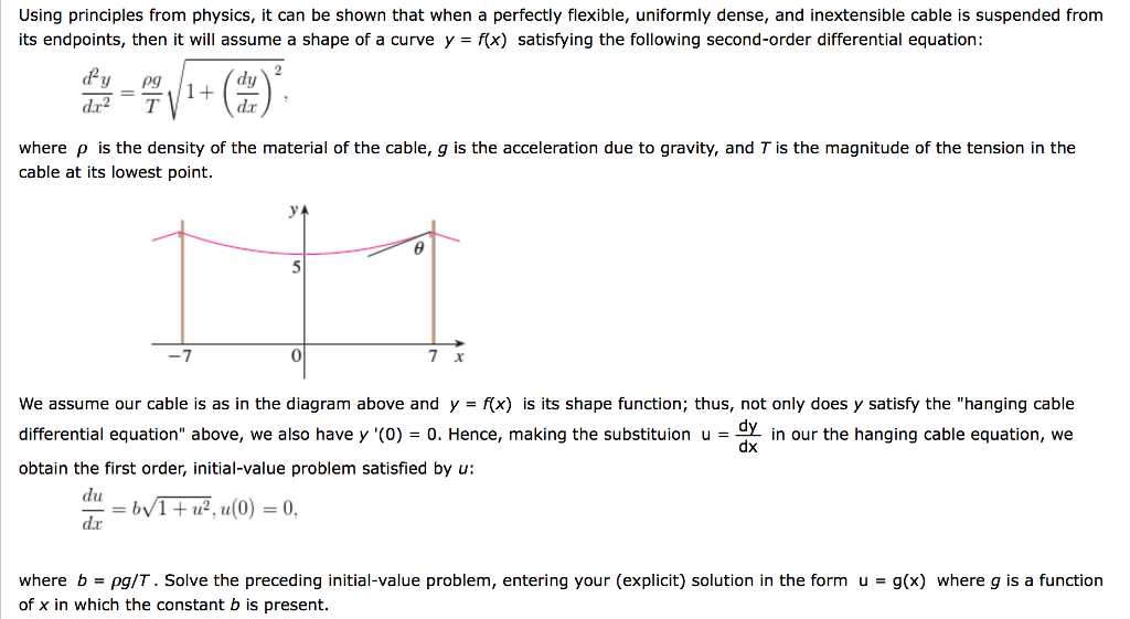 Solved Using principles from physics, it can be shown that | Chegg.com
