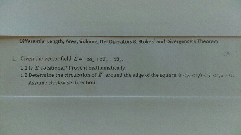 Solved Differential Length, Area, Volume, Del Operators & | Chegg.com
