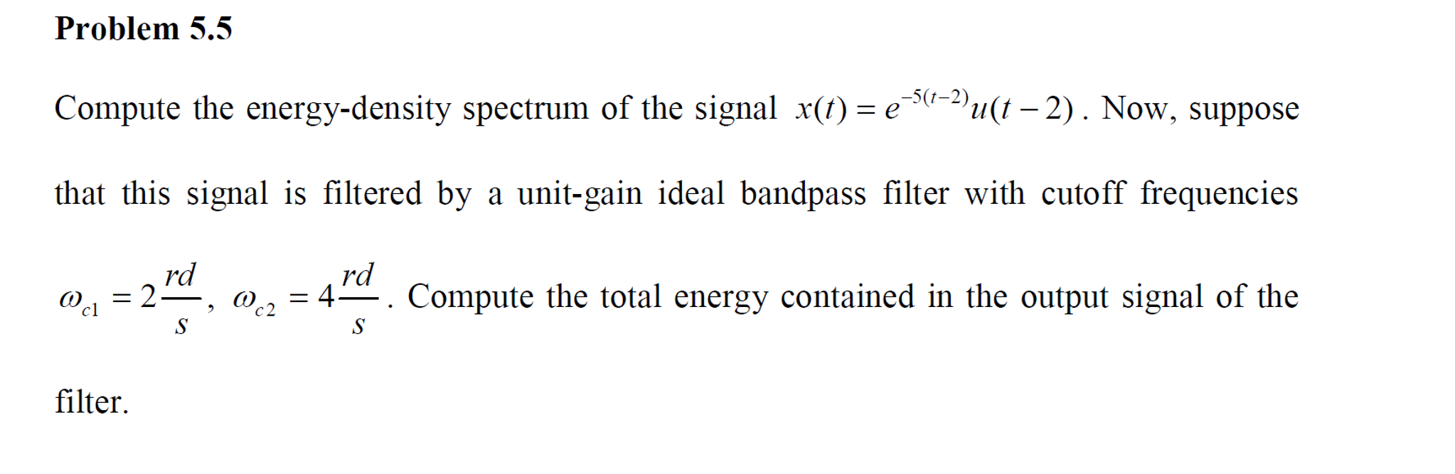 Solved Compute the energy-density spectrum of the signal | Chegg.com