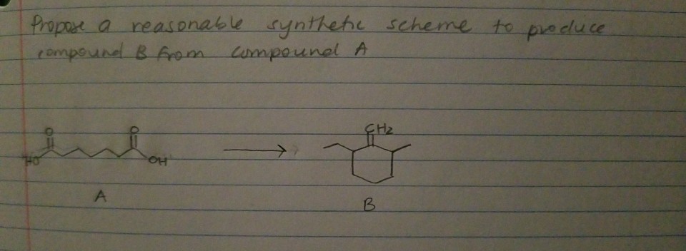Solved Propose a reasonable synthetic scheme to produce | Chegg.com