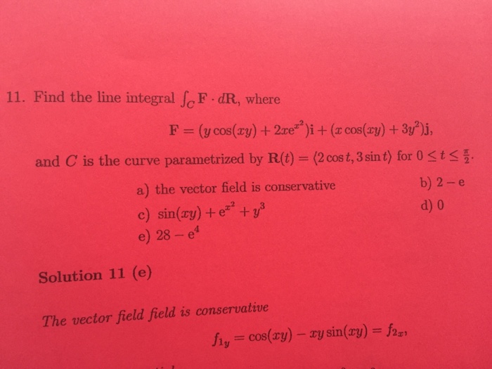 Solved Find the line integral integral_C F middot dR, where | Chegg.com