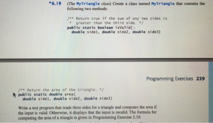 Solved *6.19 (The MyTriangle class) Create a class named | Chegg.com