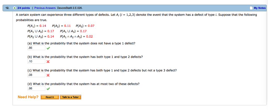 Solved 12. 214 points | Previous Answers DevoreStat9 | Chegg.com