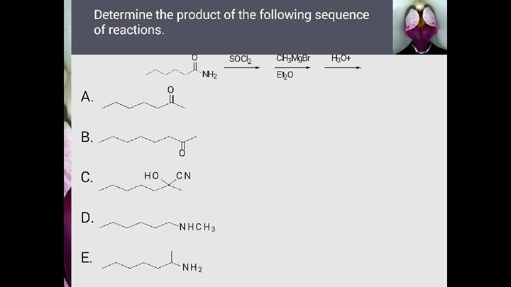Solved Determine The Products Of The Following Sequence Of