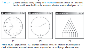 Solved Draw a detailed clock) Modify the ClockPane class in | Chegg.com
