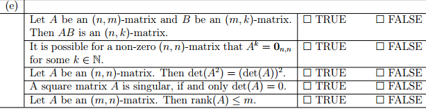 Solved Let A be an (nm)-matrix and B he an (m,k)-matrix. | Chegg.com