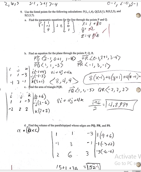 Solved Use the listed point for the following calculation: | Chegg.com