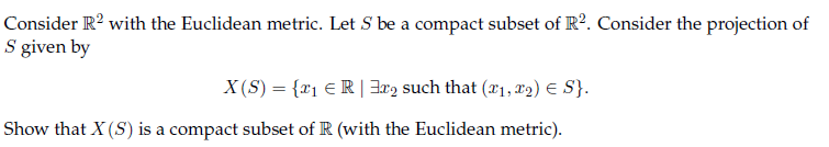 Solved Consider R- with the Euclidean metric. Let S be a | Chegg.com