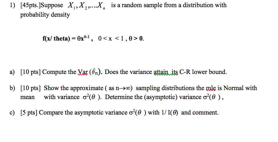 Solved Suppose X_1, X_2, ..., X_n is a random sample from a | Chegg.com