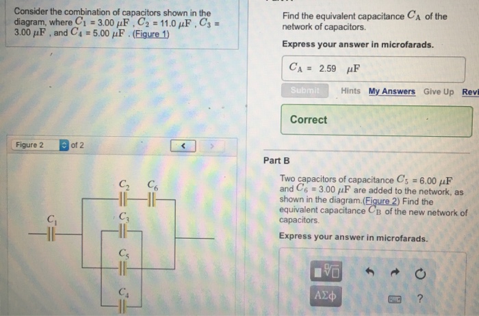 Solved Consider the combination of capacitors shown in the | Chegg.com