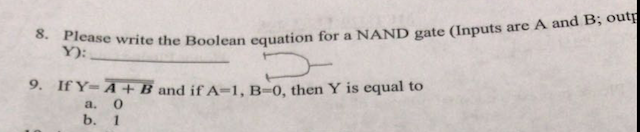 Solved Please write the Boolean equation for a NAND gate | Chegg.com